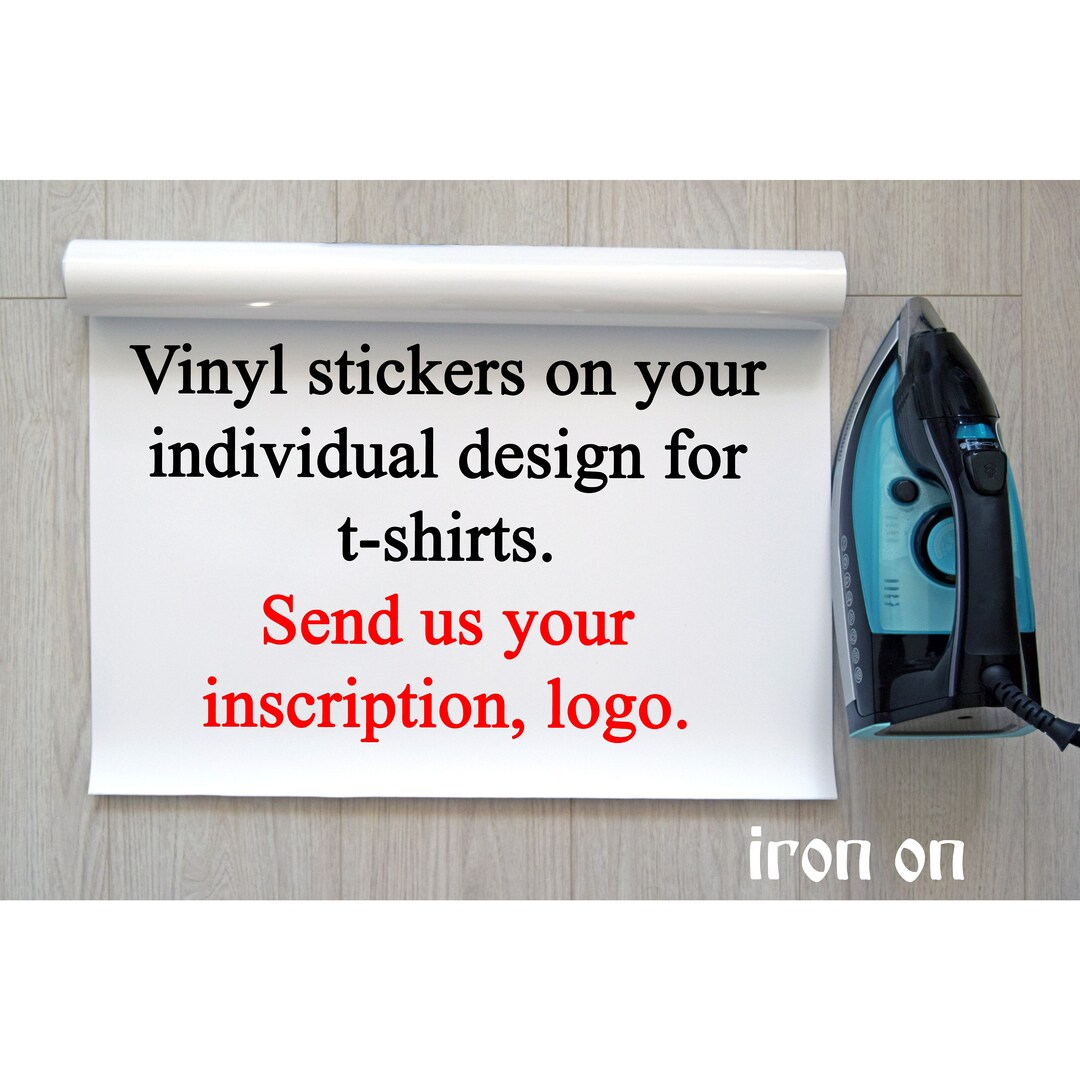 Custom Iron on Heat Transfer Vinyl - Your Logo, Image or Text - Colors ...