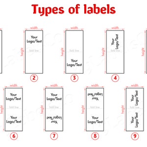 Set of Flat or Fold Over Label, Fabric Labels, Quilt Label, Knitting ...