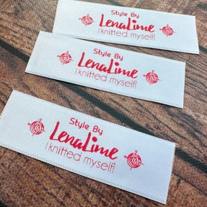Custom Clothing Labels White Satin Fabric Labels Printed With Your Own ...