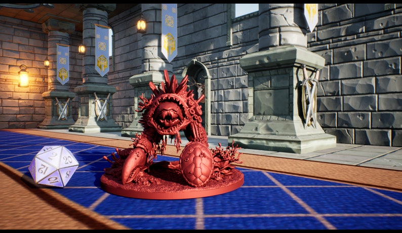 Coral Golem Dragon Trappers Lodge Resin Printed Mini With Primer Dnd ...