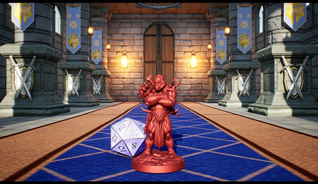 Kaeng Apeling Dragon Trappers Lodge Resin Printed Mini With Primer Dnd ...