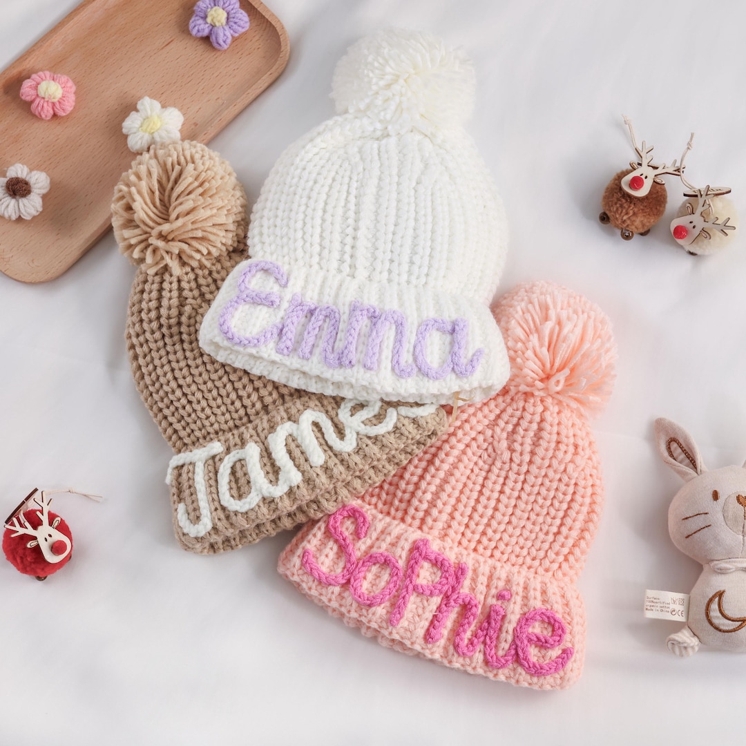 Personalized Winter Hat for Kids, Embroidered Kids Hat, Gifts for Kids ...
