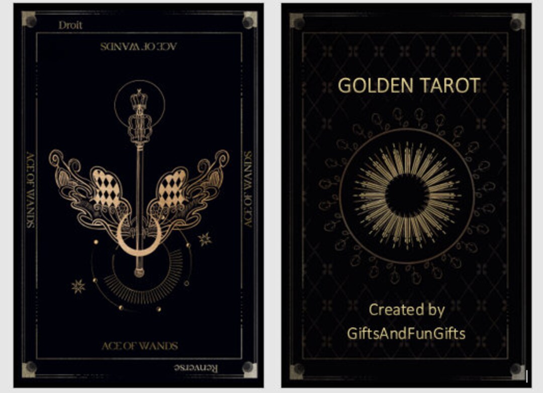 Golden Tarot Deck - Etsy