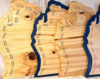 Lake Michigan Cribbage Board - Etsy