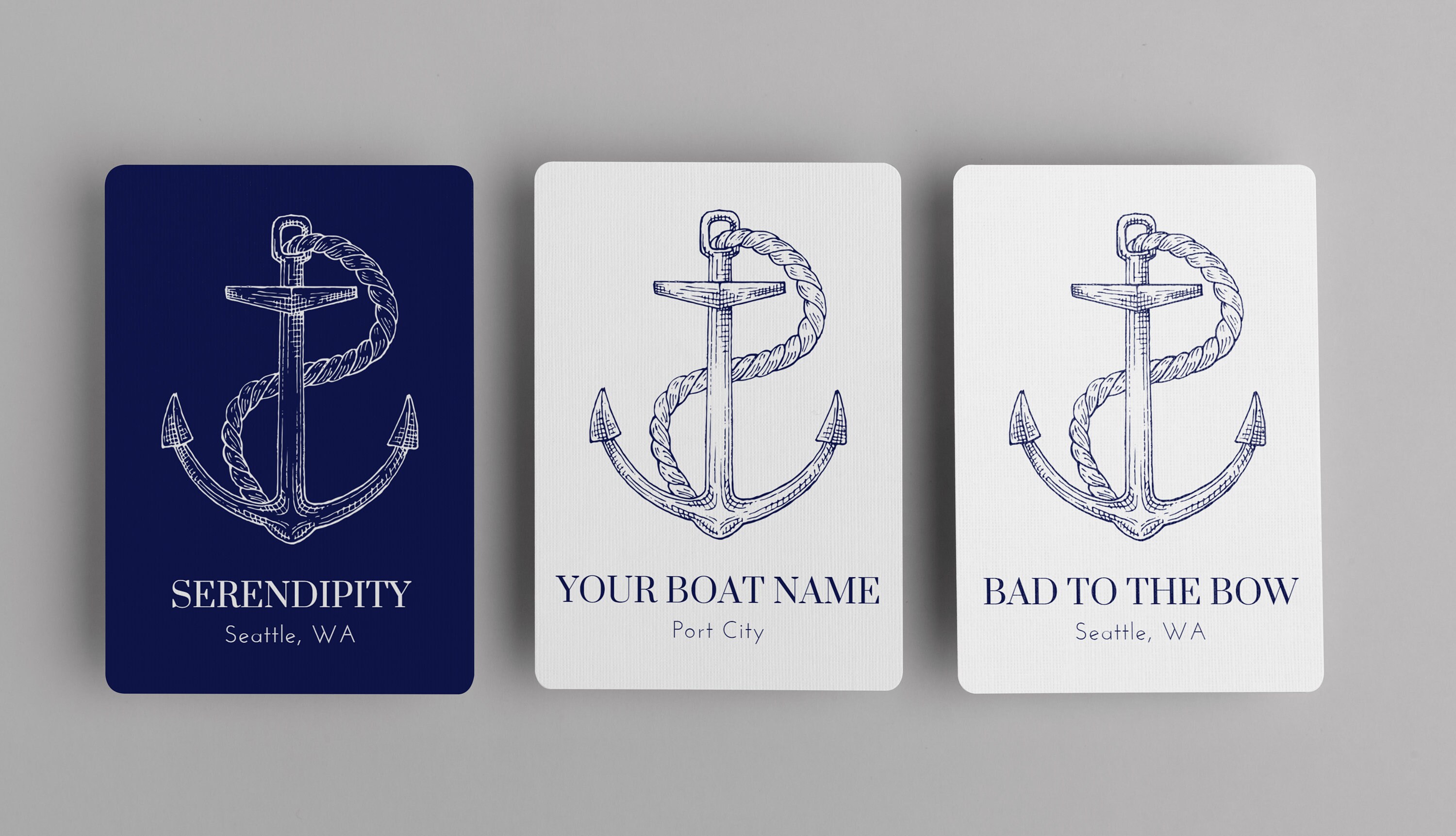 Custom Nautical Playing Cards Personalized Boat Captain Gift Poker ...