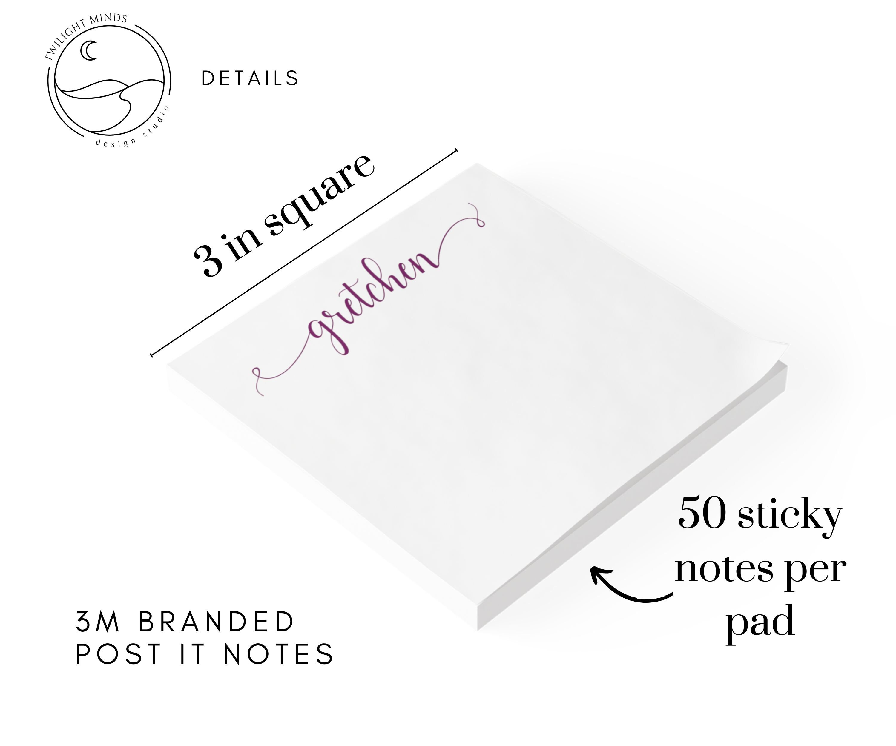 Personalized Post It Notes Custom Name Sticky Notes - Etsy