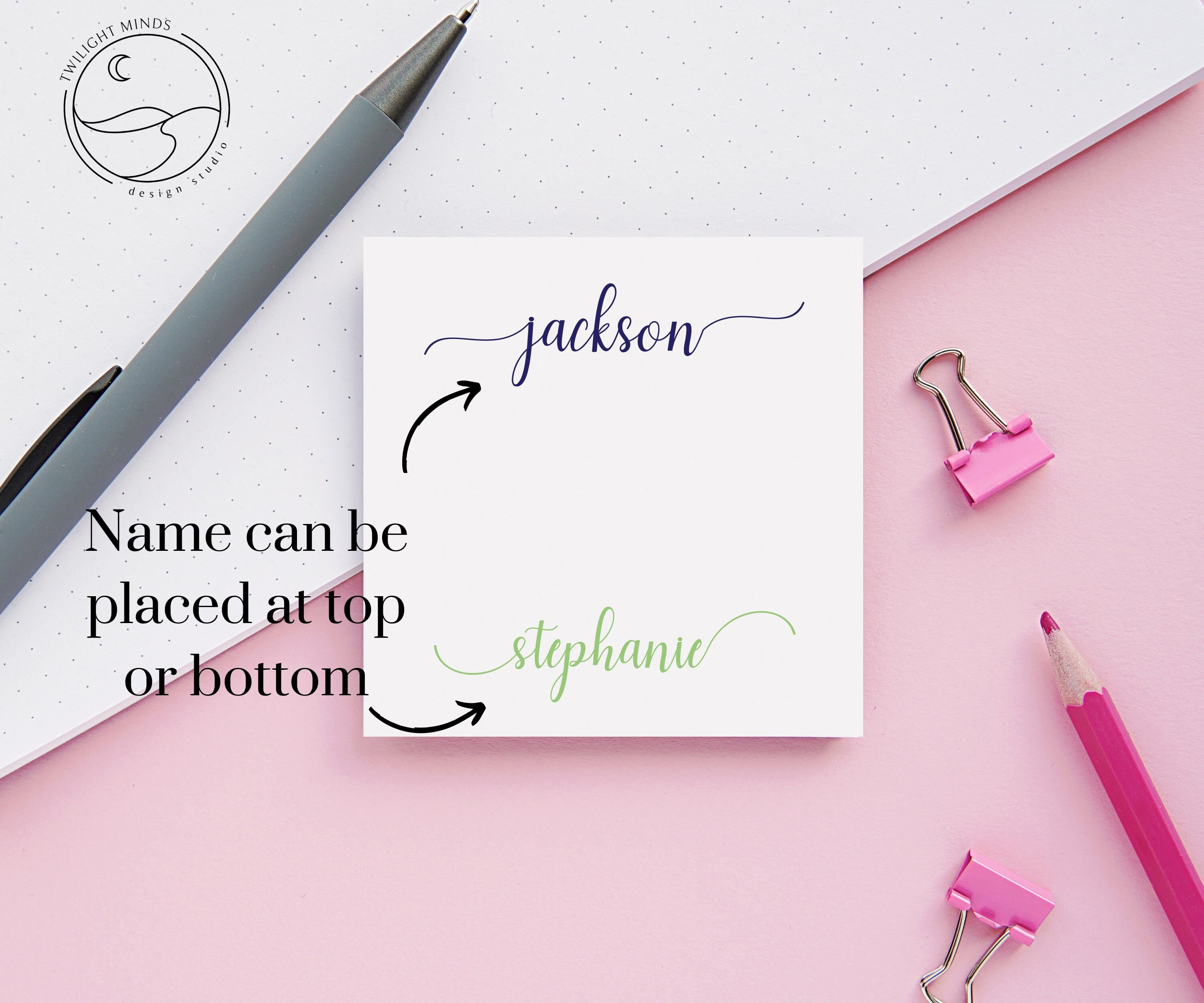 Personalized Post It Notes Custom Name Sticky Notes - Etsy