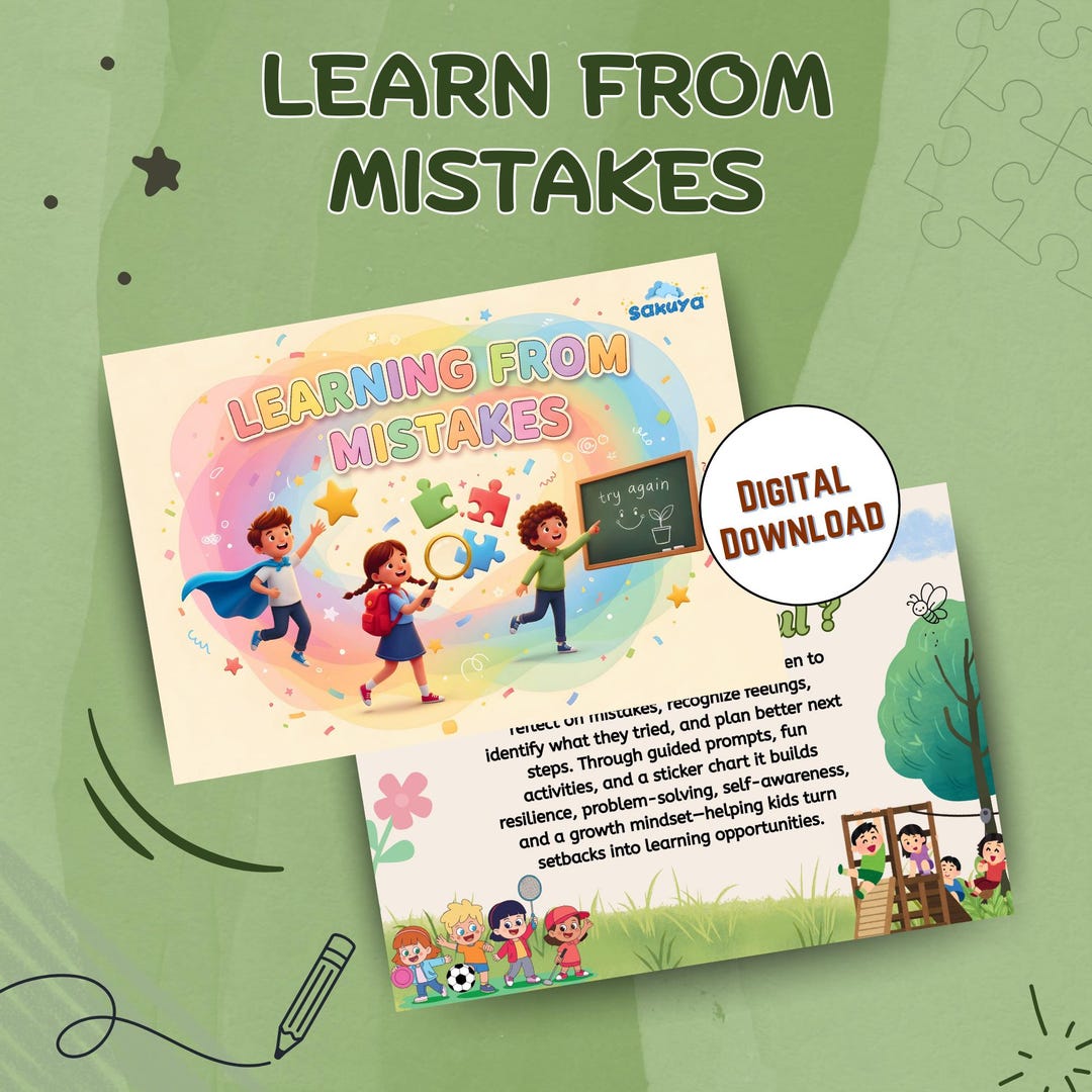 Repair Binder Book for Kids Learning From Mistakes, Think Analyze ...