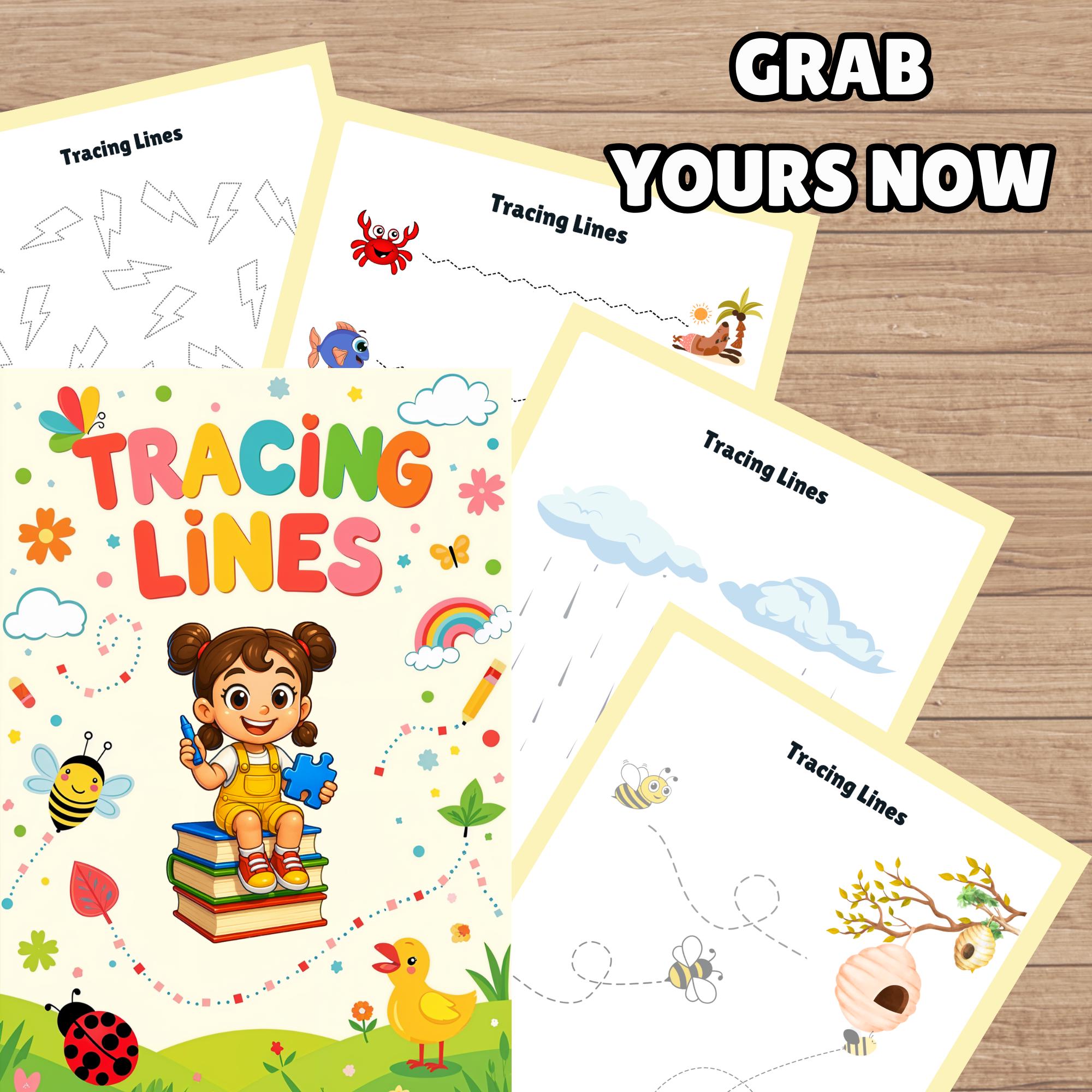 Tracing Line Book for Kids | Preschool Printable Activity Book | Trace ...