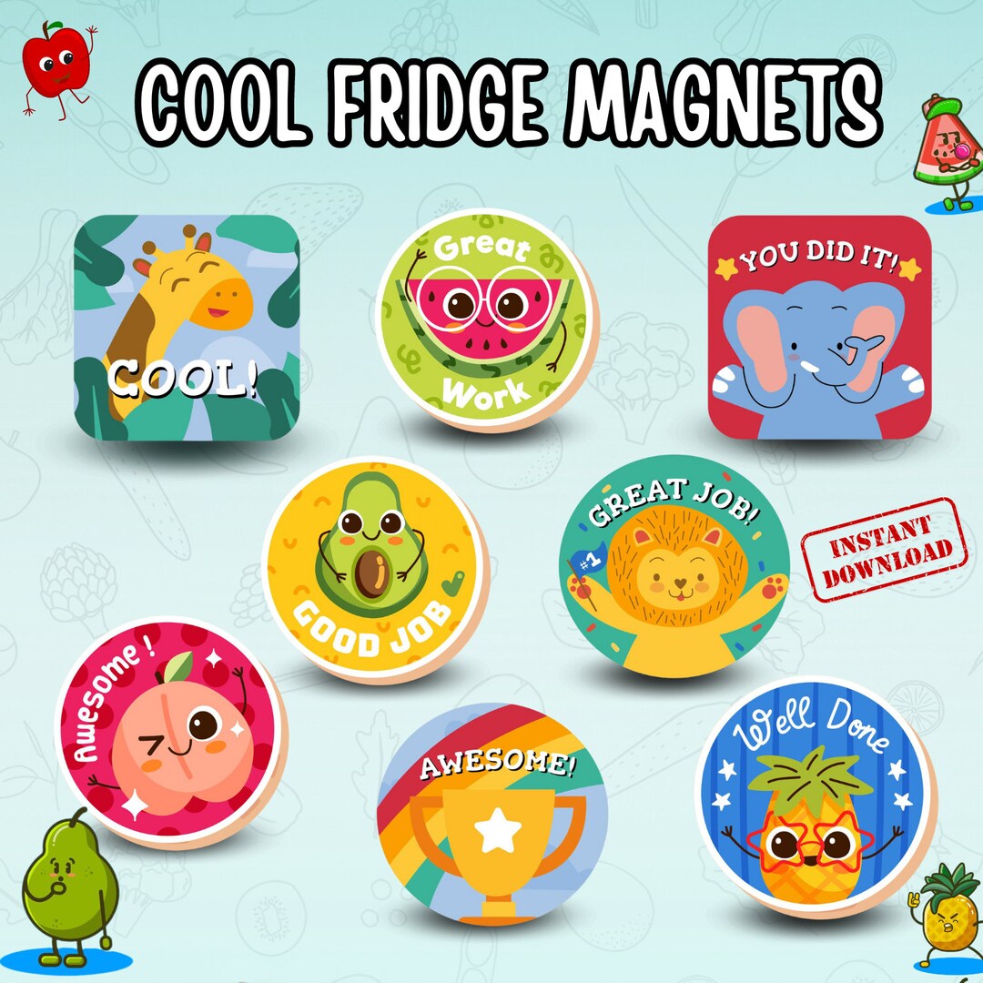 Printable Fridge Magnet Stickers - Fun and Customizable Designs | Easy ...