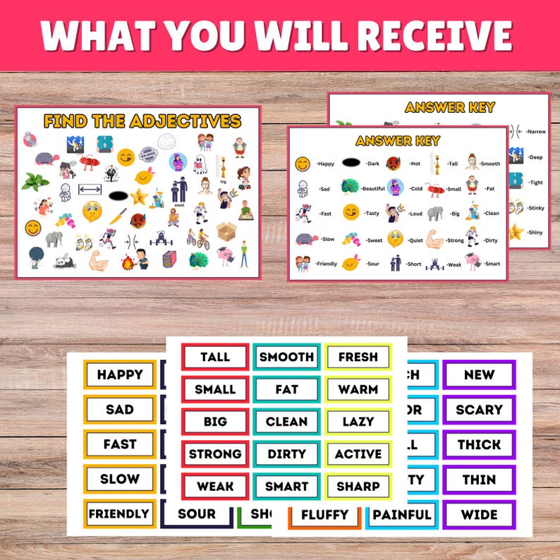 Adjectives Worksheet With Answer Key | Printable Grammar Activity ...