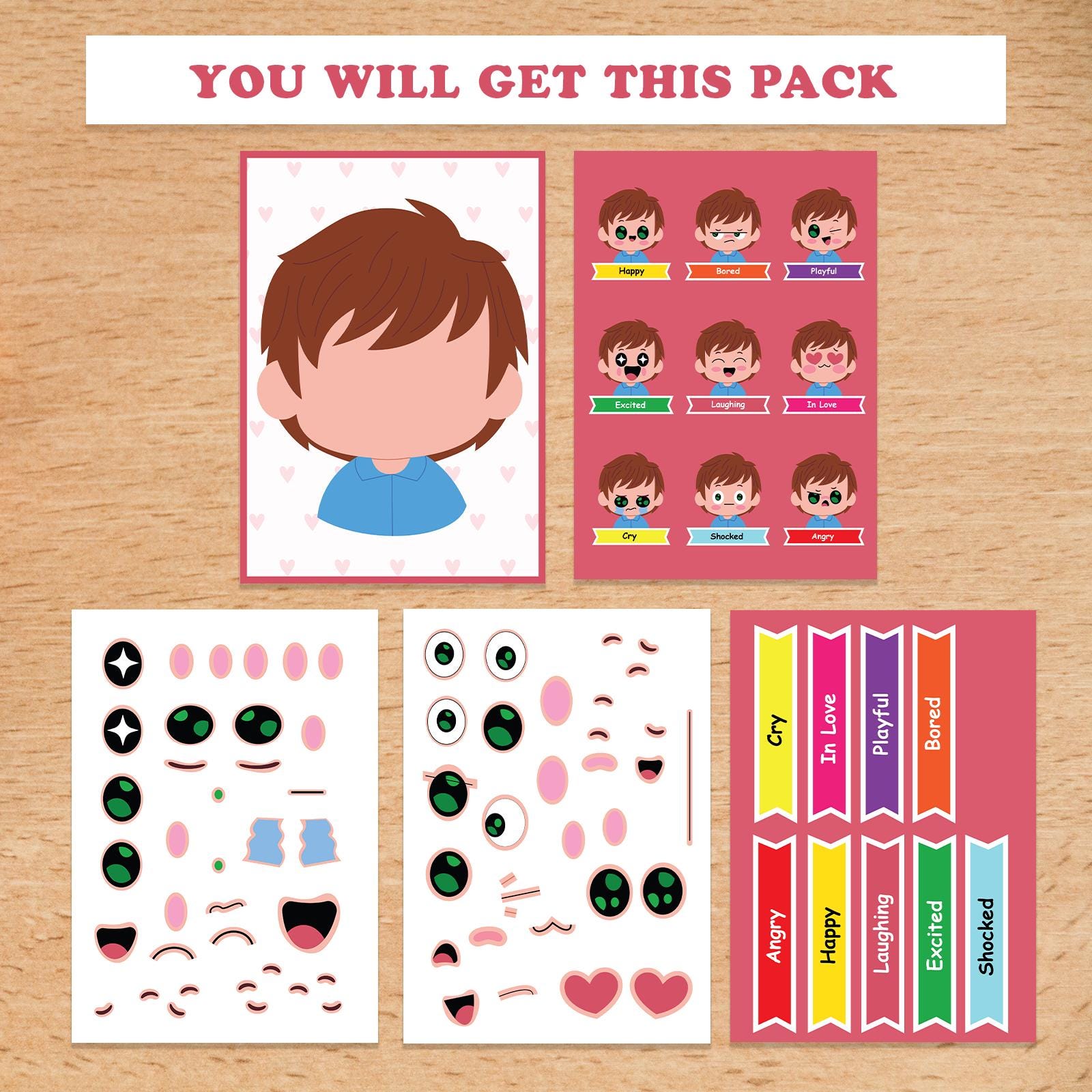 Printable Kids Emotion Activity & Chart | Preschool and Toddler ...