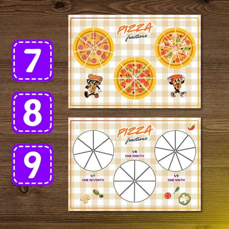 Printable Pizza Fraction Activity Book for Kids | Learning Math ...
