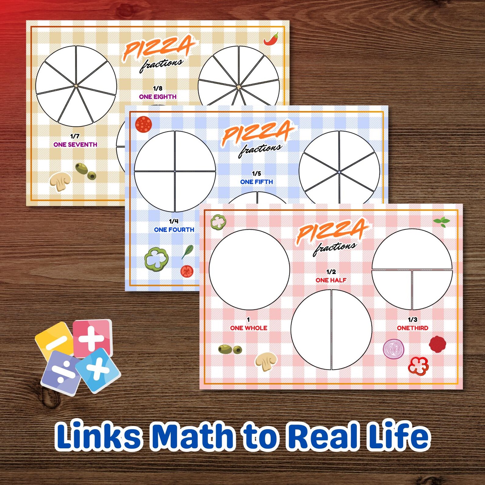 Printable Pizza Fraction Activity Book for Kids | Learning Math ...