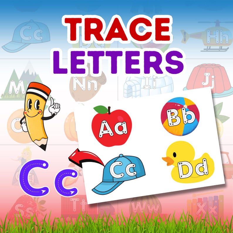 Alphabet Tracing Worksheet for Kids Preschool Printable | Letter ...