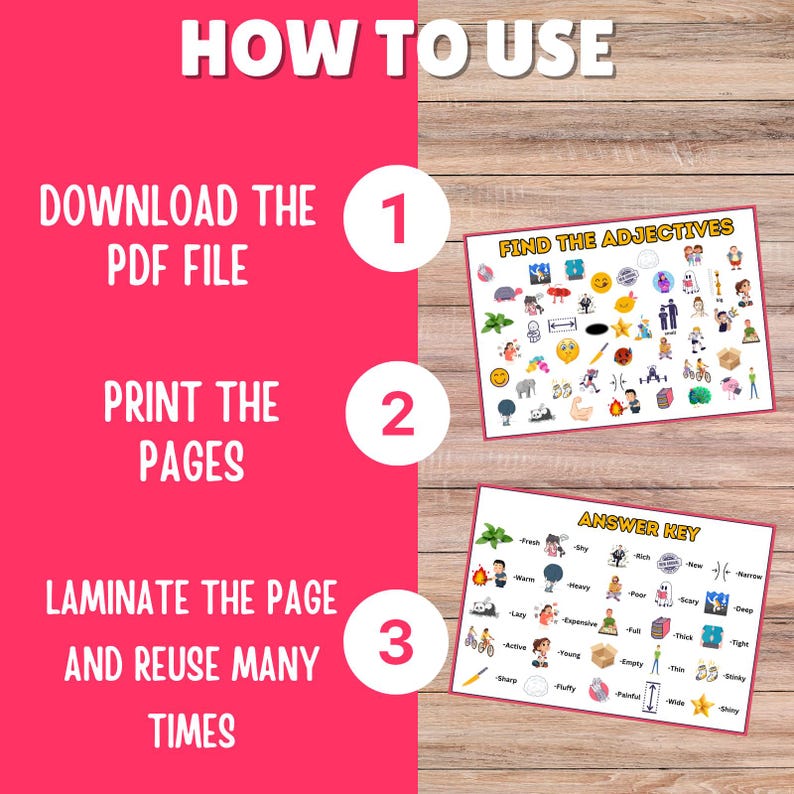 Adjectives Worksheet With Answer Key | Printable Grammar Activity ...