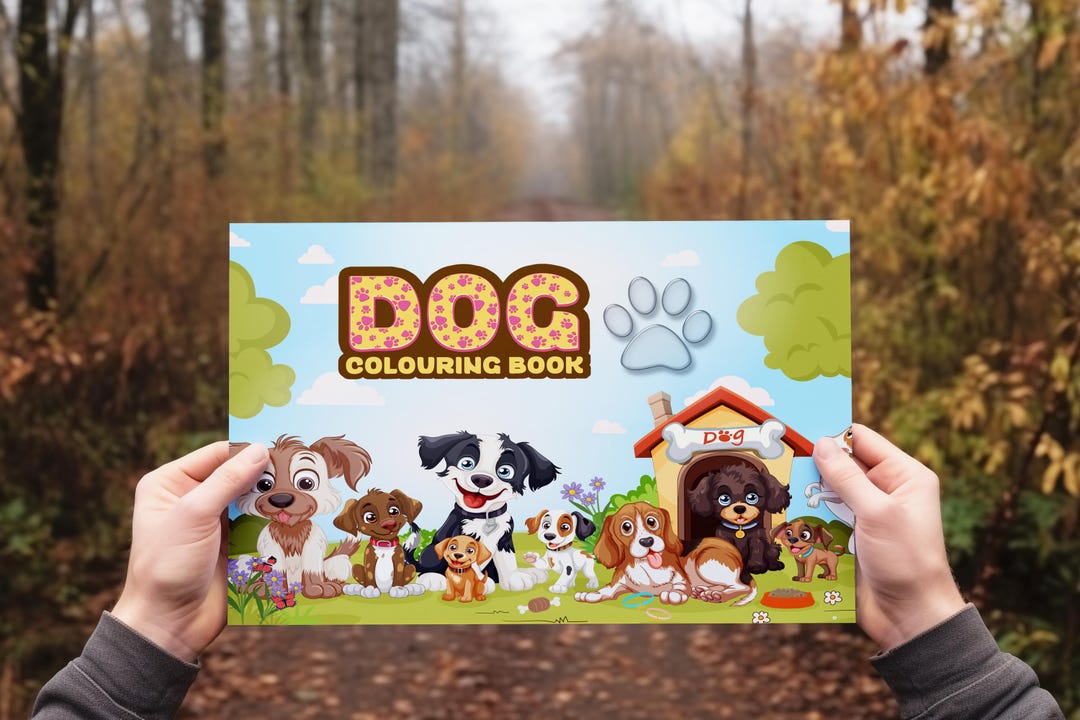 Digital Dog Coloring Book | Printable Dog Coloring Pages for Kids |cute ...