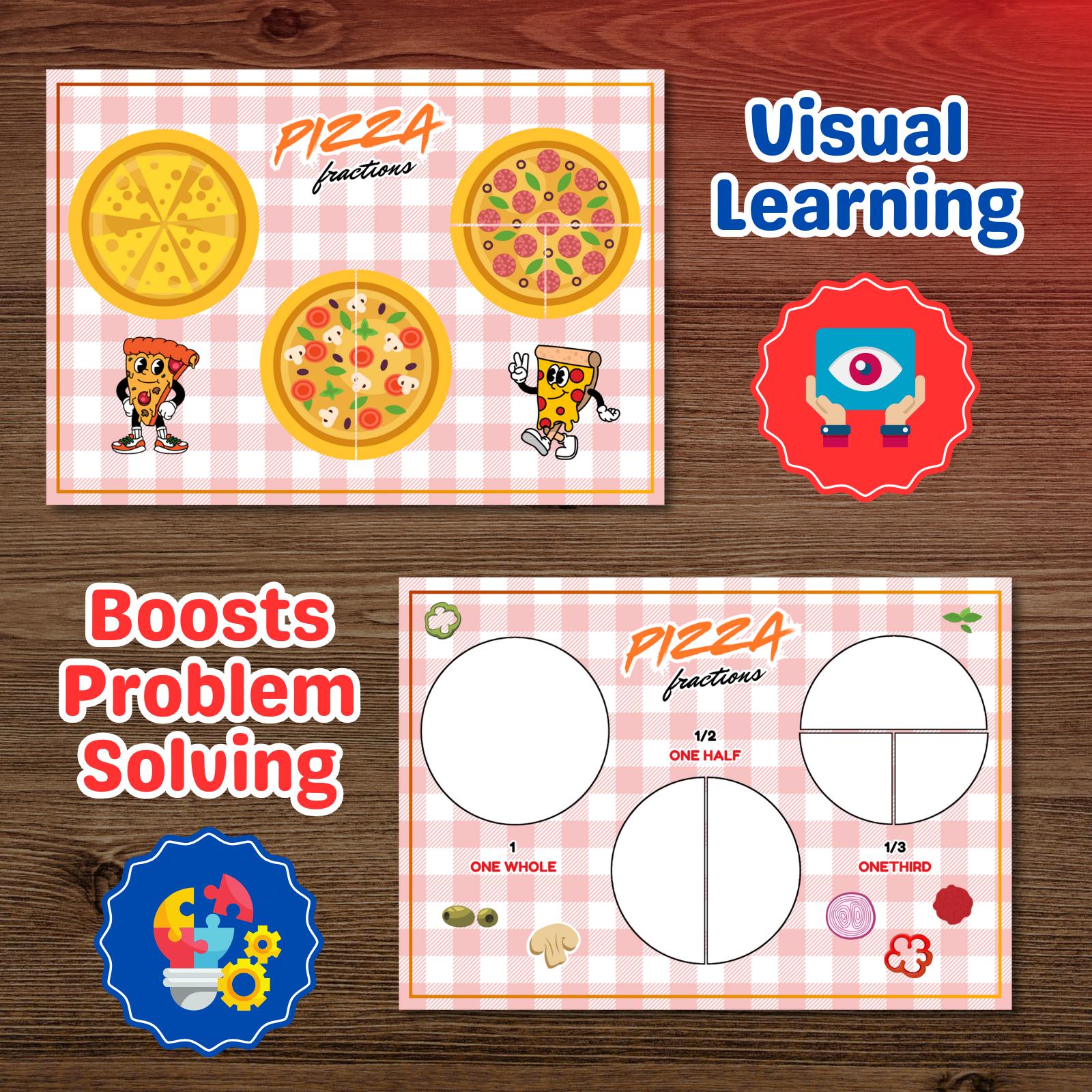 Printable Pizza Fraction Activity Book for Kids | Learning Math ...