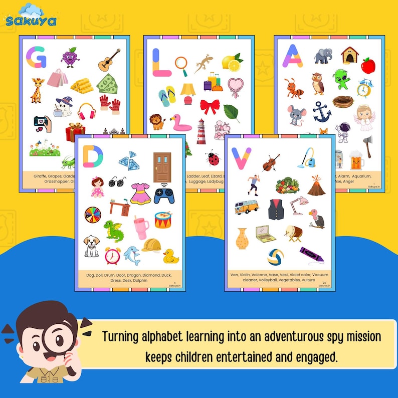 Printable Spy Alphabet Worksheet | I Spy ABC Activity | Fun Alphabet ...