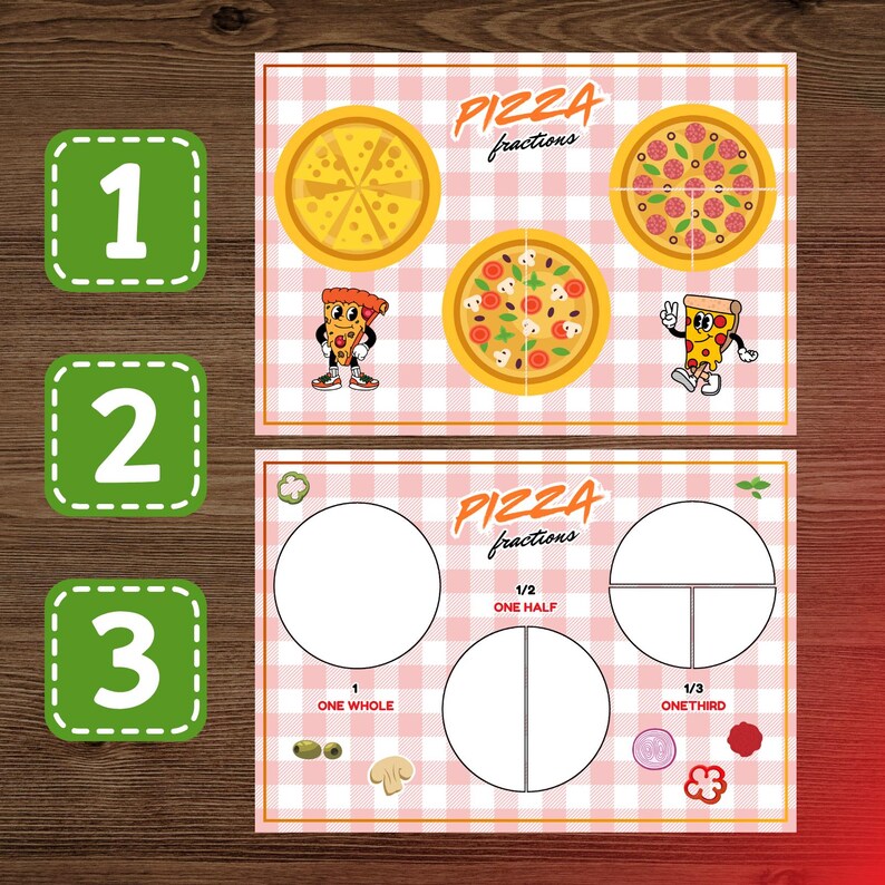 Printable Pizza Fraction Activity Book for Kids | Learning Math ...