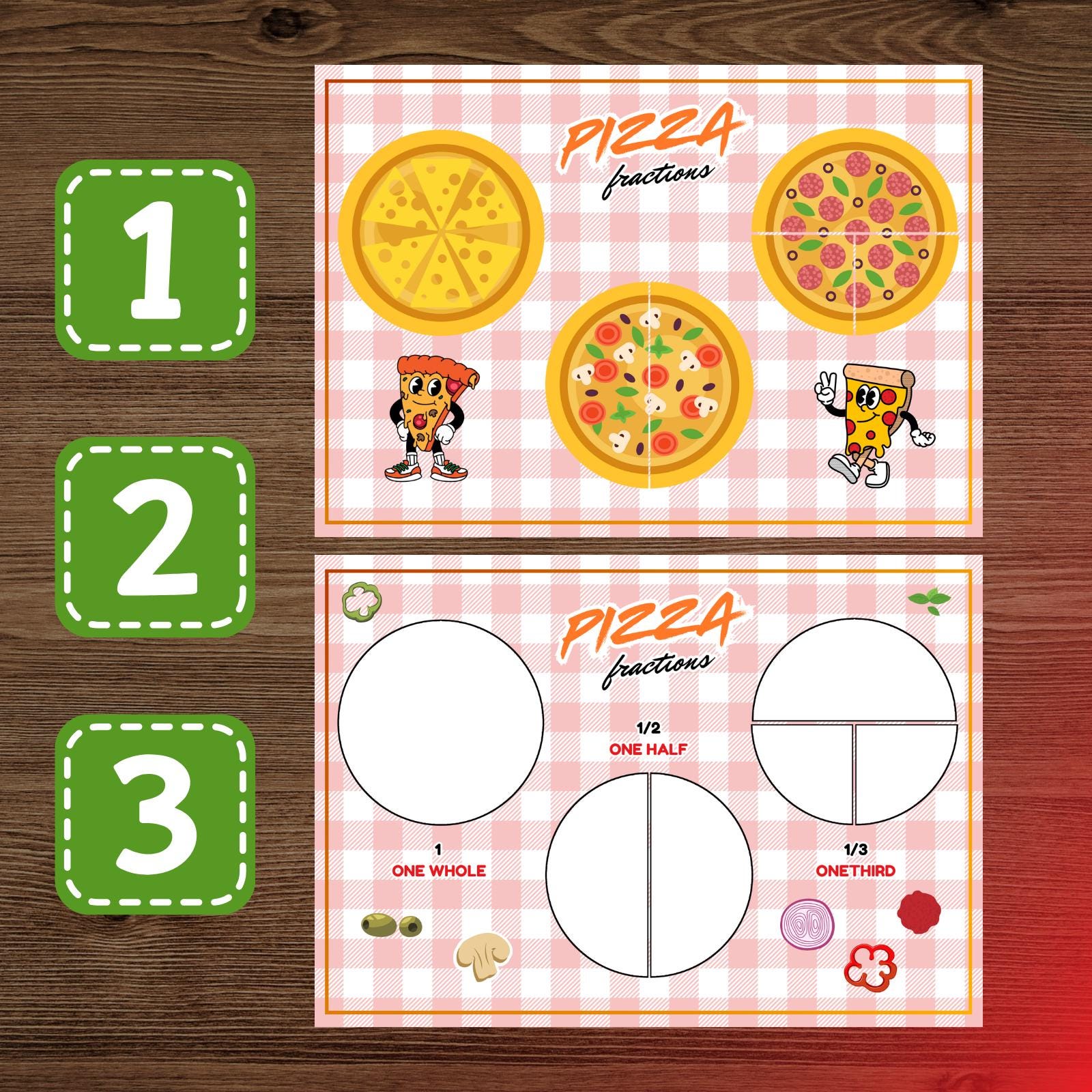 Printable Pizza Fraction Activity Book for Kids | Learning Math ...