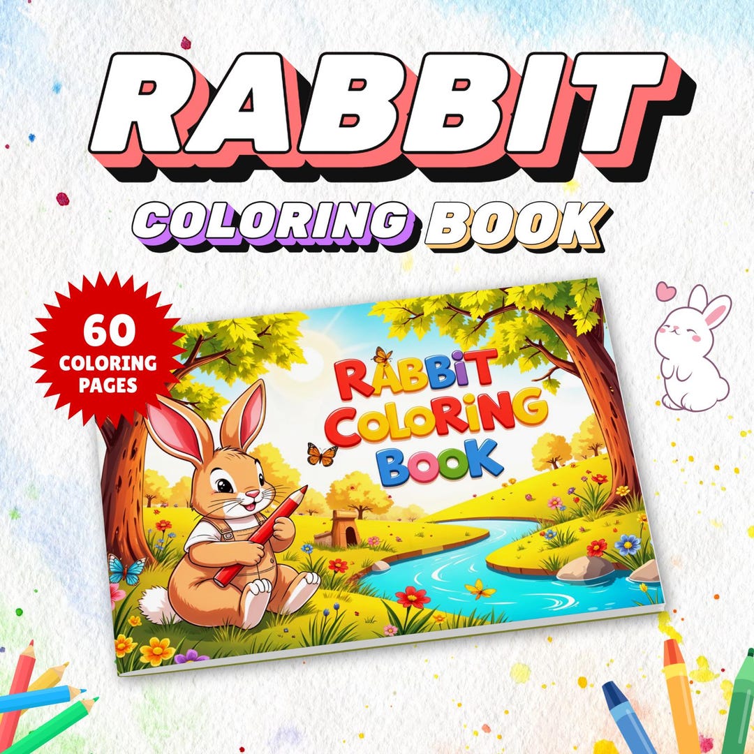 Printable Bunny Coloring Book for Kids Crafts and Activities | Bunny ...