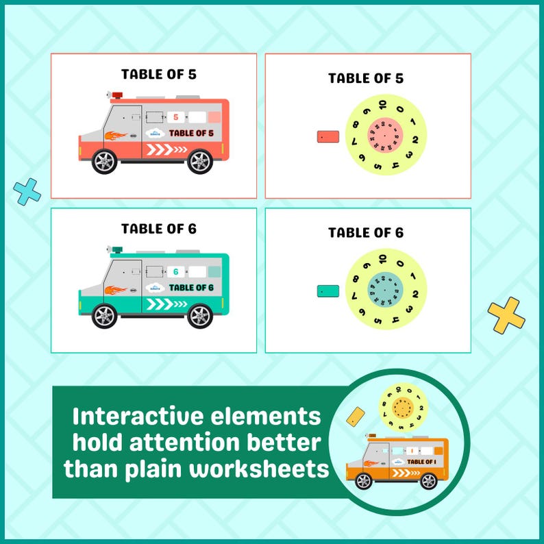 Printable Multiplication Truck Activity Book for Kids | Math Games ...