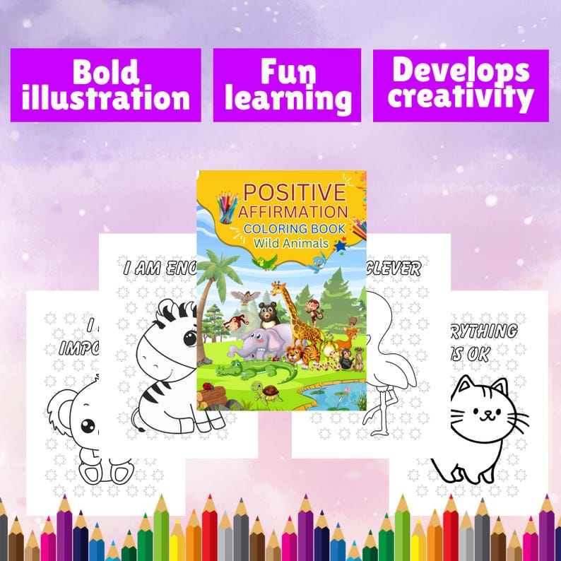 Printable Affirmation Coloring Book for Kids – Positive, Mindful and ...