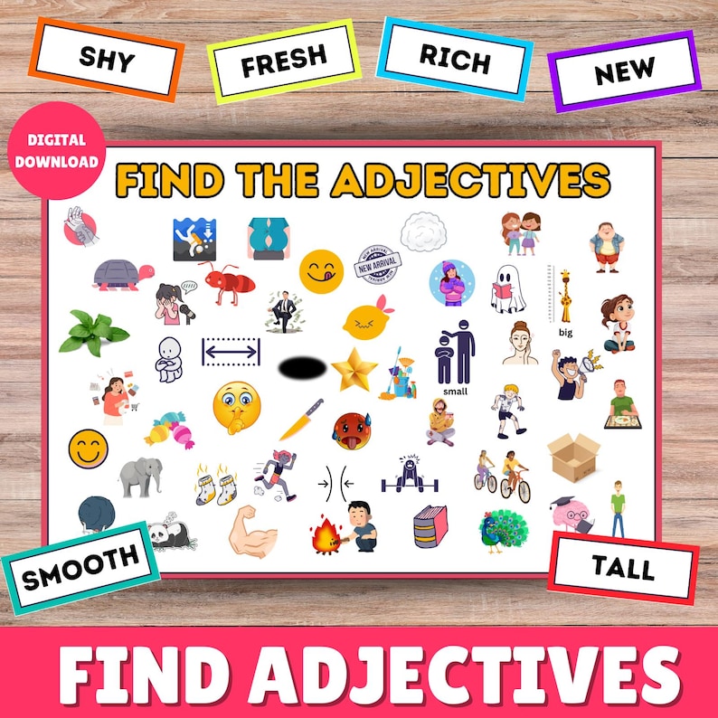 Adjectives Worksheet With Answer Key | Printable Grammar Activity ...