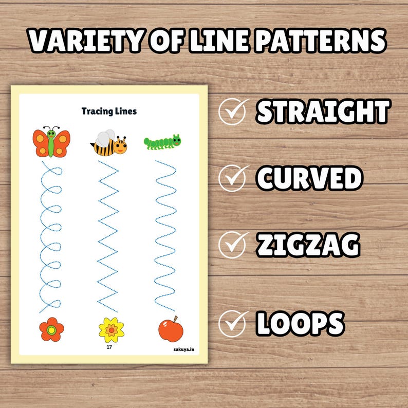 Tracing Line Book for Kids | Preschool Printable Activity Book | Trace ...