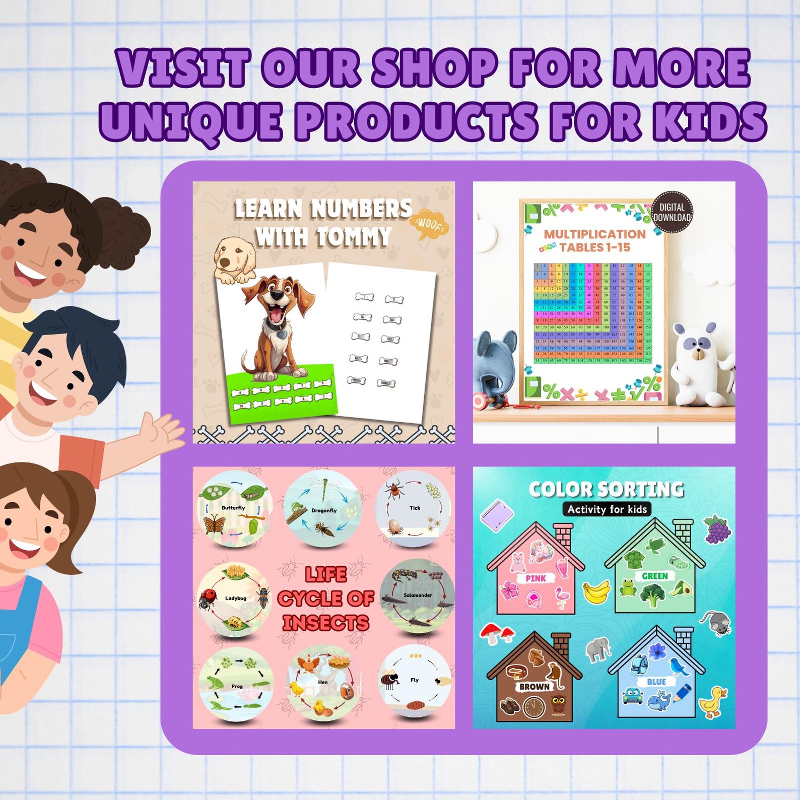 Multiplication Table Chart Printable Math Resource for Kids Educational ...