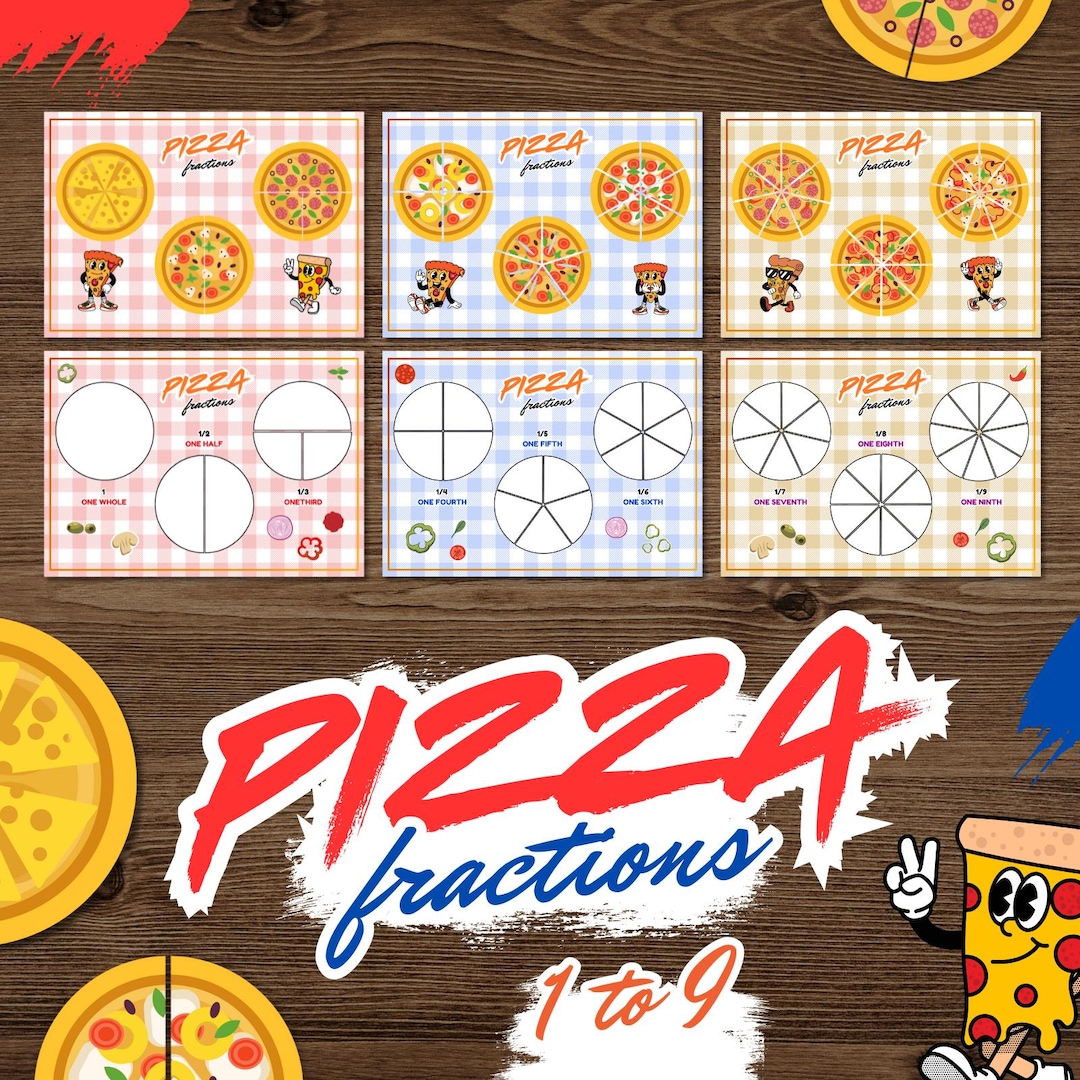 Printable Pizza Fraction Activity Book for Kids | Learning Math ...