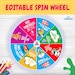 Editable Spin the Wheel Template for Kids Party Game DIY Fun ...