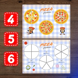 Printable Pizza Fraction Activity Book for Kids | Learning Math ...