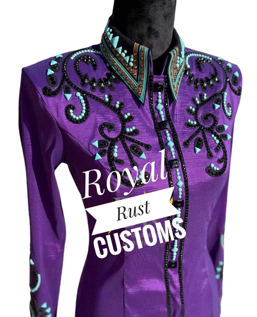 Purple Show Shirt Western Custom Rodeo Queen, Showmanship, Horsemanship ...