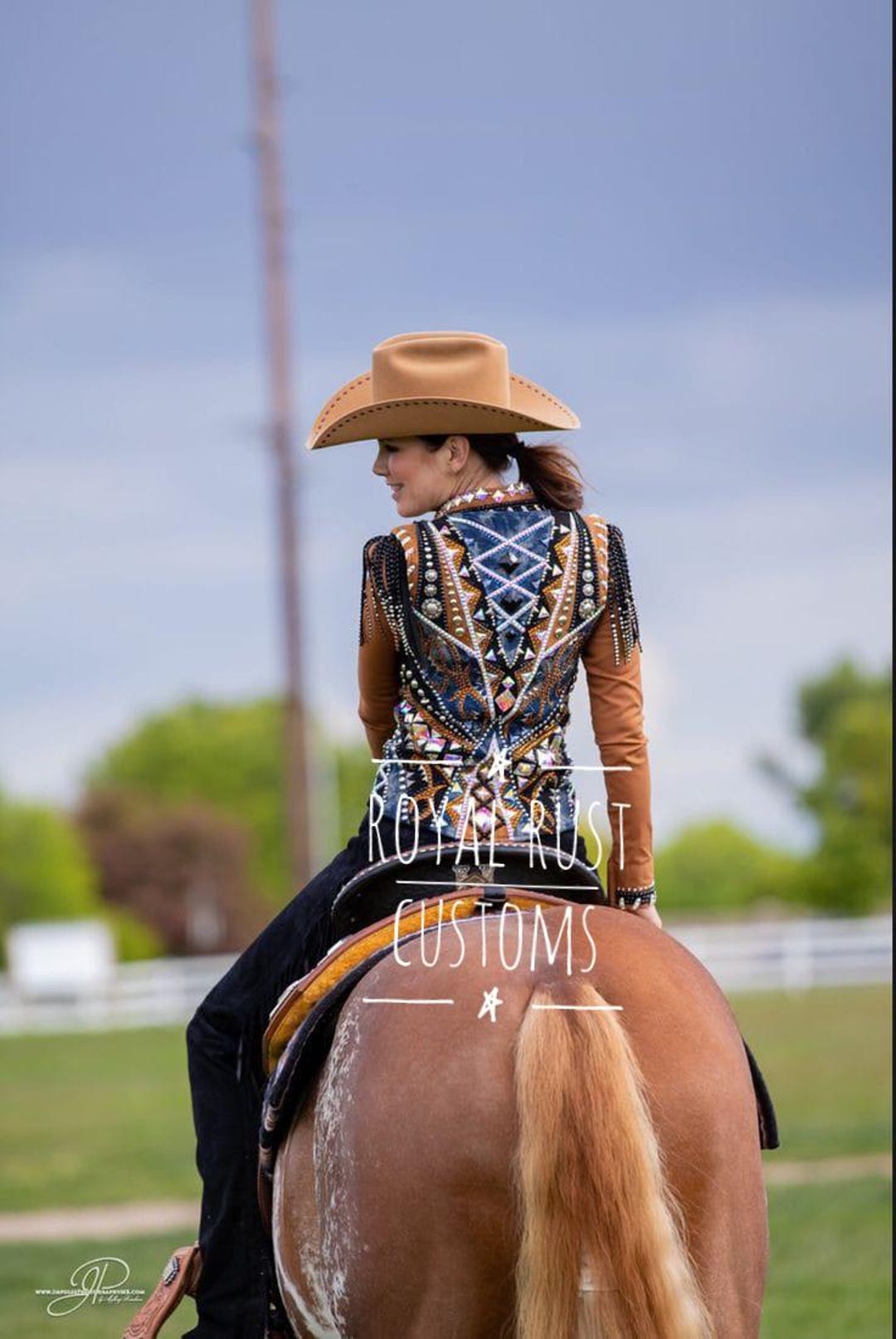 Show Vest Black, Blue With Teal Base Showmanship, Horsemanship, Western ...