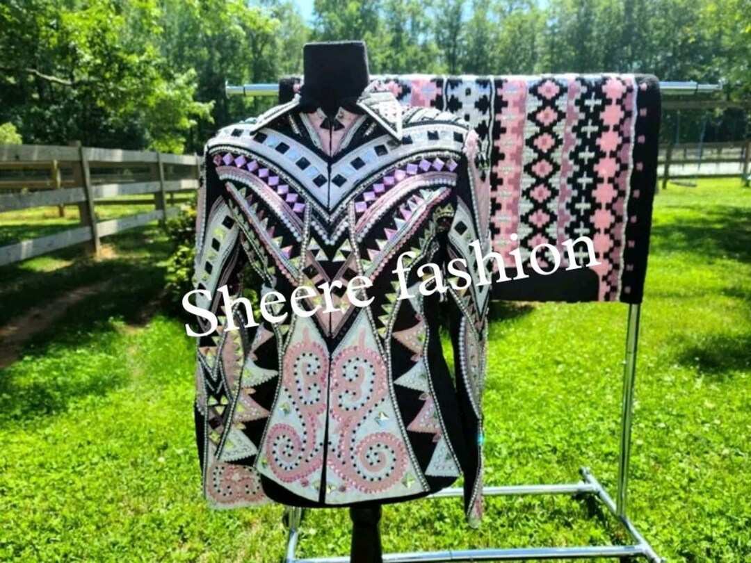 SF036 Show Jacket Purple, Turquoise With Black Base Showmanship ...