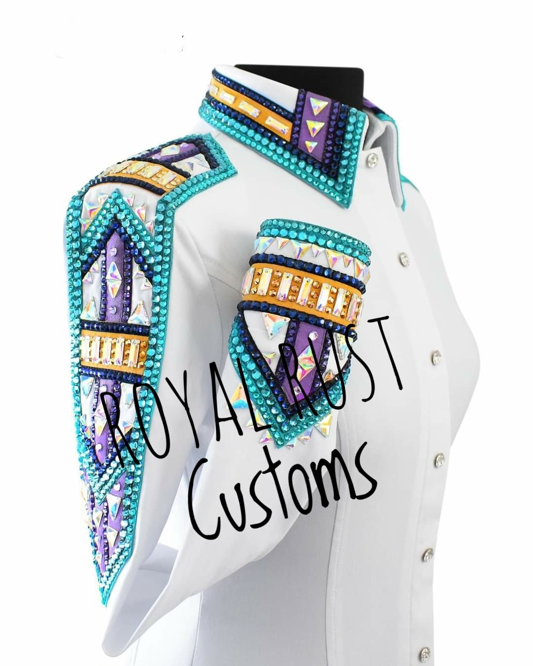 White Western Show Shirt Showmanship Shirt for Women Show Shirt for ...