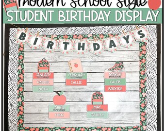 Editable Classroom Birthday Cupcake Printable Bulletin Board - Etsy