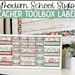 Modern School Style Teacher Toolbox Labels Trendy Modern Classroom ...