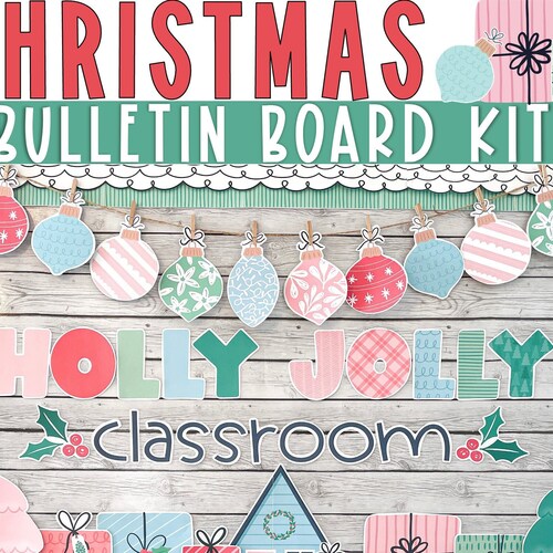 Christmas Bulletin Board Kit December Bulletin Board - Etsy