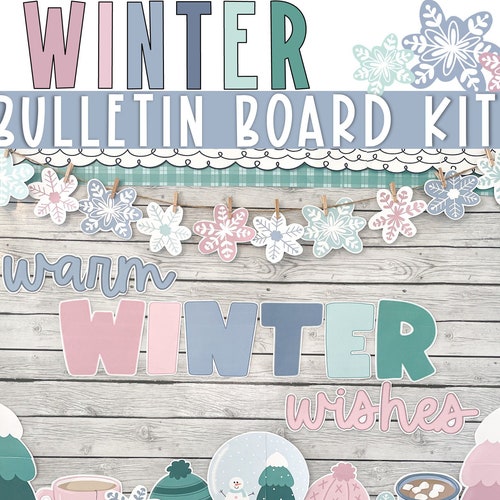 Winter Bulletin Board Kit January Bulletin Board - Etsy