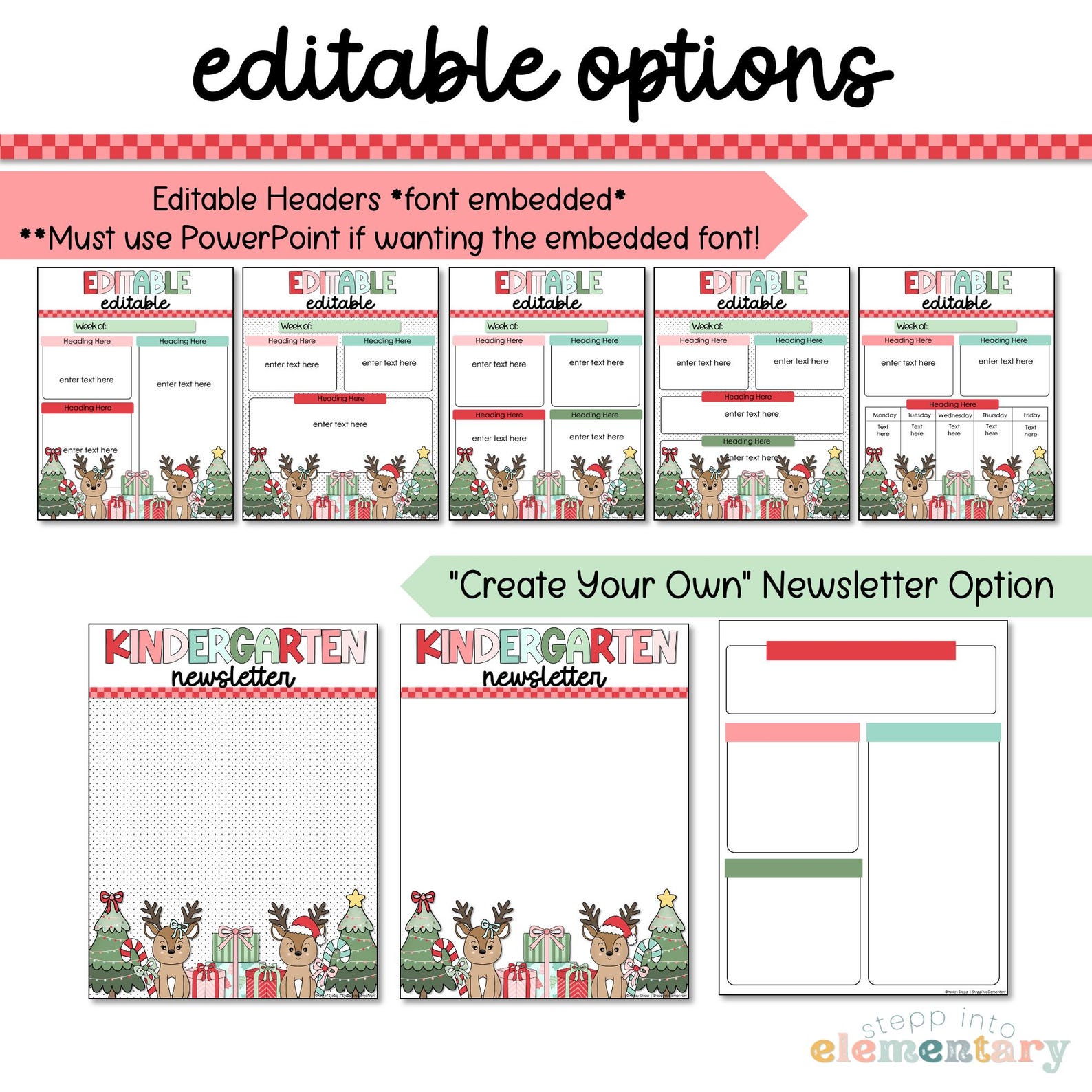 Christmas Classroom Newsletter Templates | Editable December Calendar ...