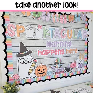 Halloween Bulletin Board Kit | Halloween Bows & Composition Decor ...