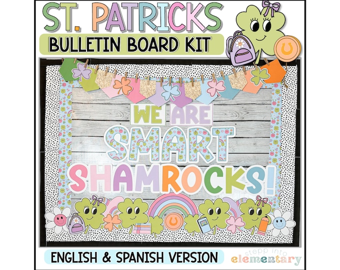 St. Patrick's Day Bulletin Board Kit: Shamrock Decor (digital Download ...