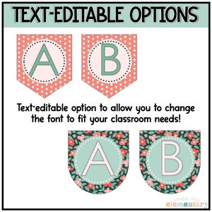 Modern School Style Editable Banner Pieces | Editable Banner | Bulletin ...