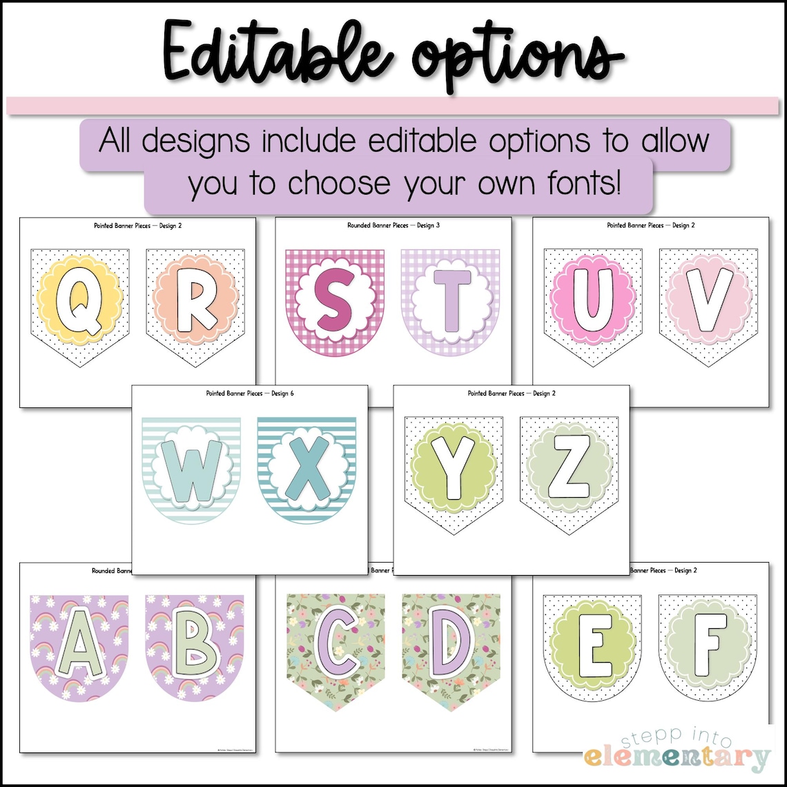 Wildflower Dreams Editable Banner Set | Bulletin Board | Trendy ...