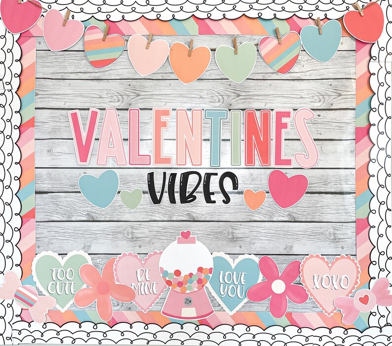 Valentines Bulletin Board Kit Valentine's Day - Etsy