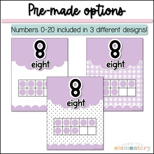 Wildflower Number Posters 0-20 | Math Classroom Decor (digital Download ...