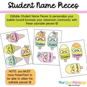 Cutesy Ice Cream Summer Bulletin Board Kit | Classroom Decor (digital ...